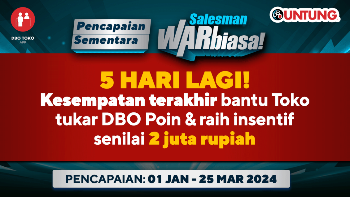 Salesman Countdown 5 Hari Mar 2024 Banner - DBO Indonesia